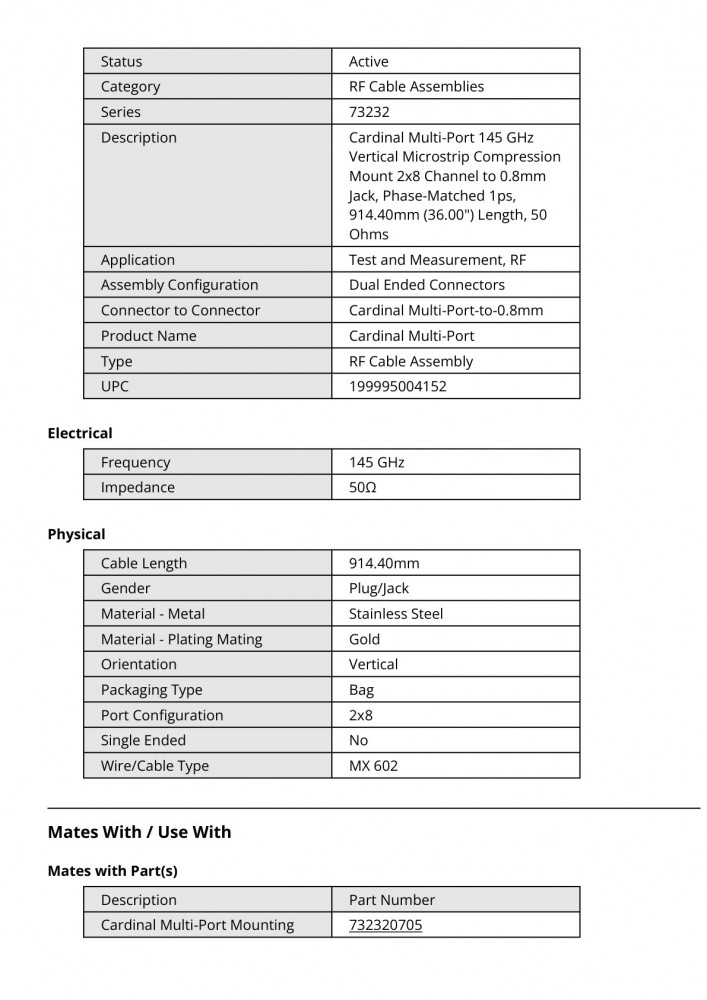 MOLEX 732320777 technical document preview, page 2