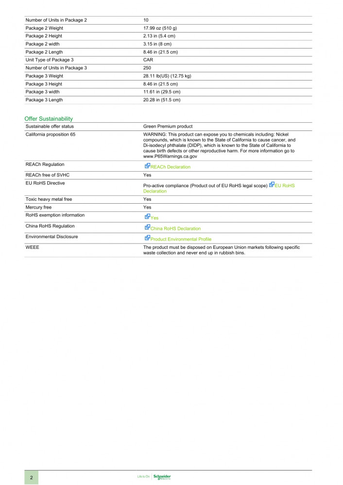 Schneider 704631 technical document page 2