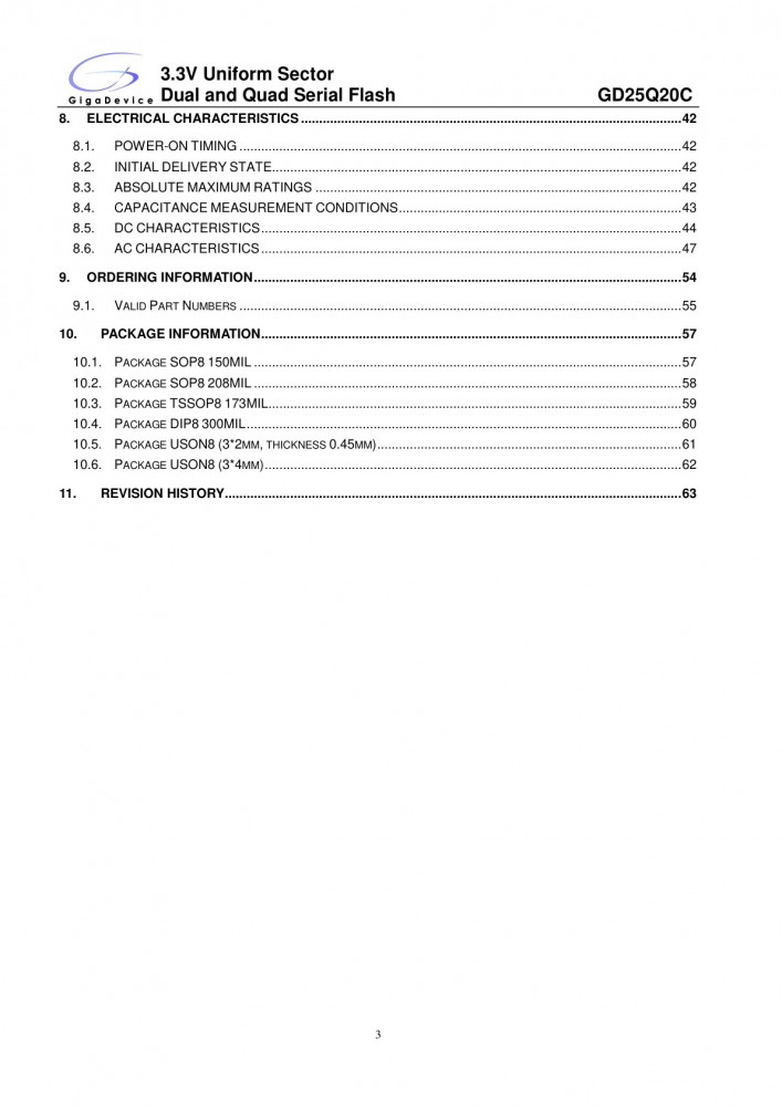 GD25Q20C datasheet page 3
