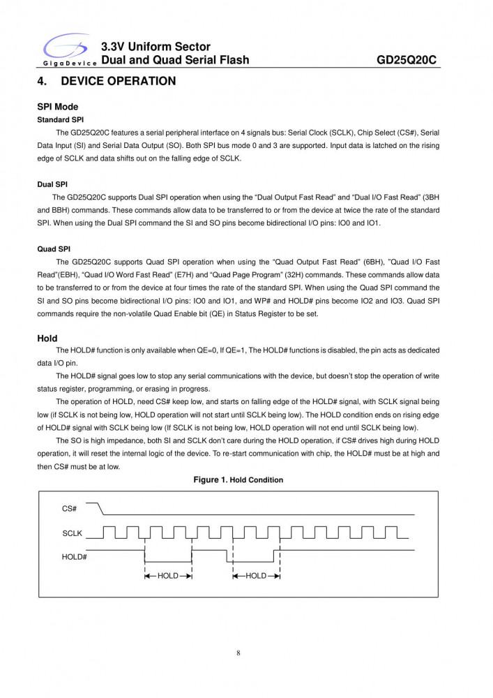 GD25Q20C datasheet page 8