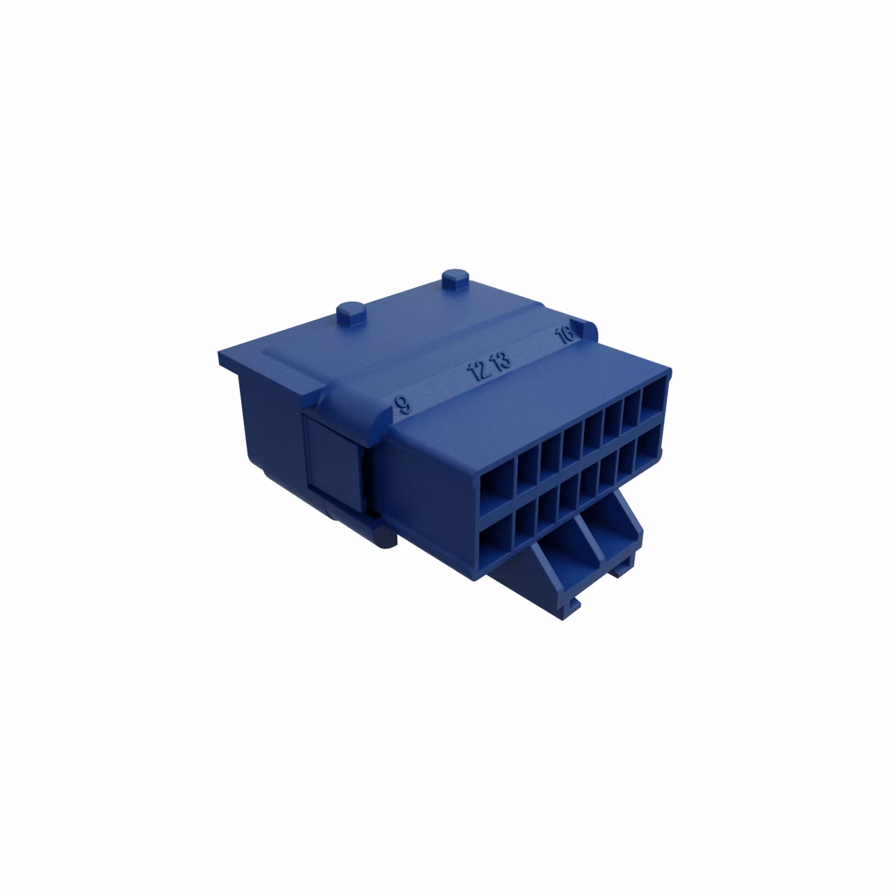 3.33mm / 6.00mm Pitch Hybrid Male Inline Housing, Dual Row, 16 Circuits,  Blue for sale