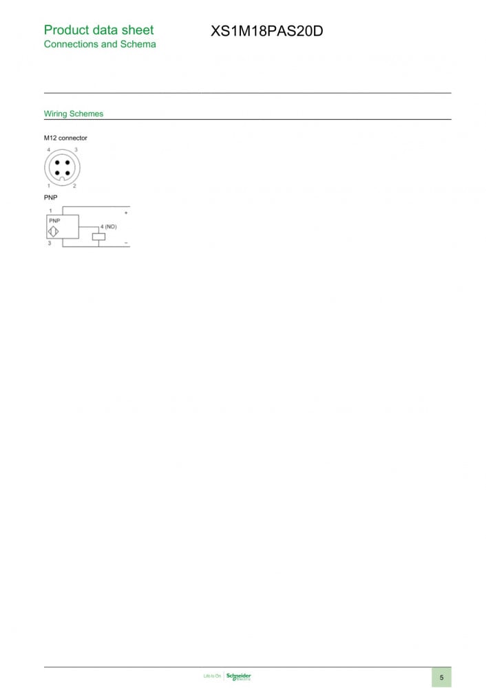 XS1M18PAS20D technical document page 5