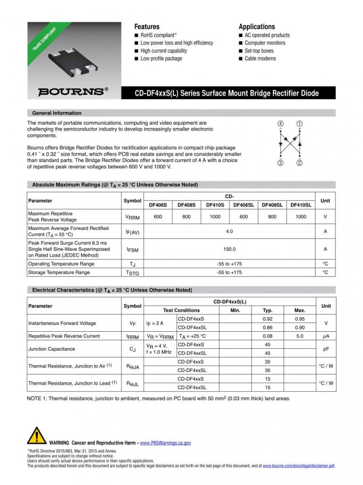 CD-DF410SL datasheet page 1