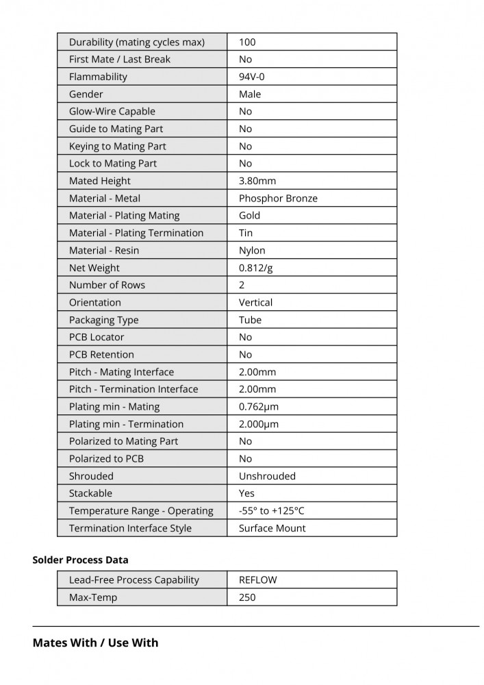 MOLEX 877593615 technical document preview, page 3