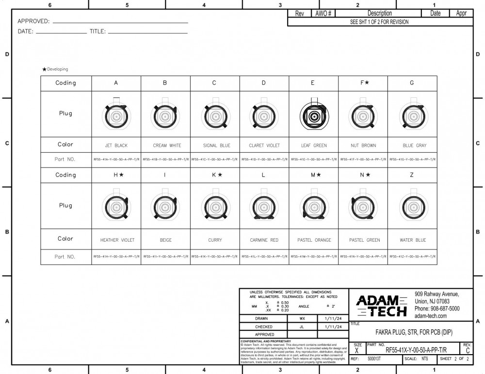 ADAM TECH RF55-41X-Y-00-50-A-PP-T/R drawing, page 2