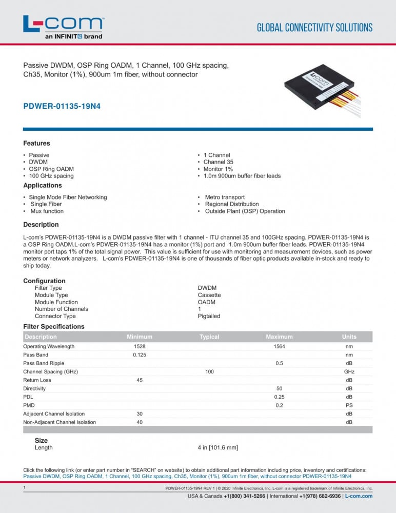 PDWER-01135-19N4 technical document page 1