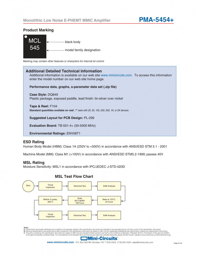 PMA-5454+ datasheet page 6