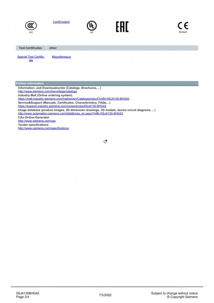 5SJ4130-8HG42 technical document page 3