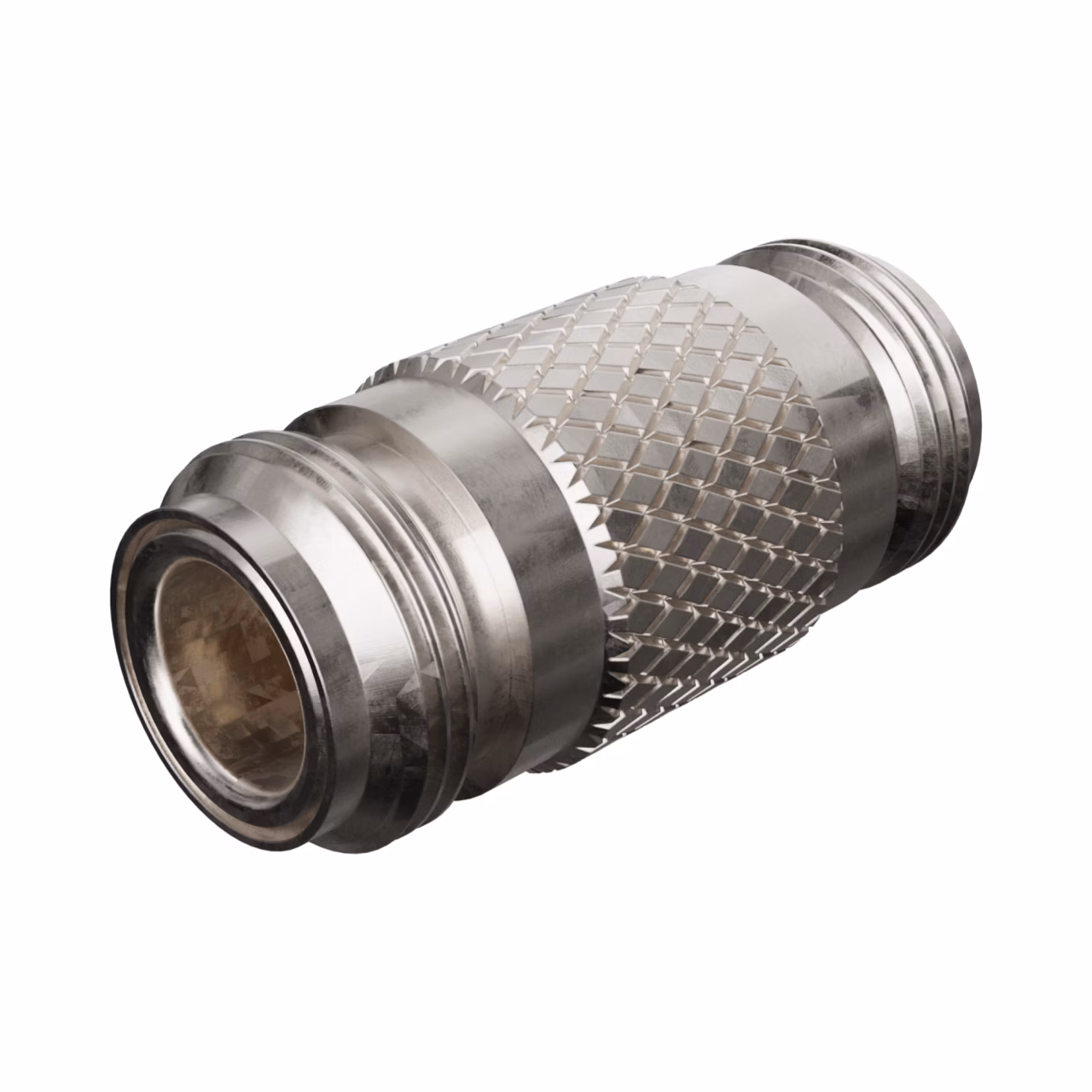 N Jack-to-N Jack Adapter, Brass Body, Nickel (Ni) Plated, Tray, 50 Ohms for sale
