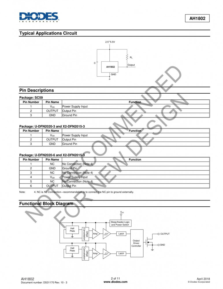 AH1802 datasheet page 2