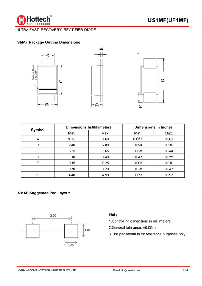 US1MF datasheet page 3