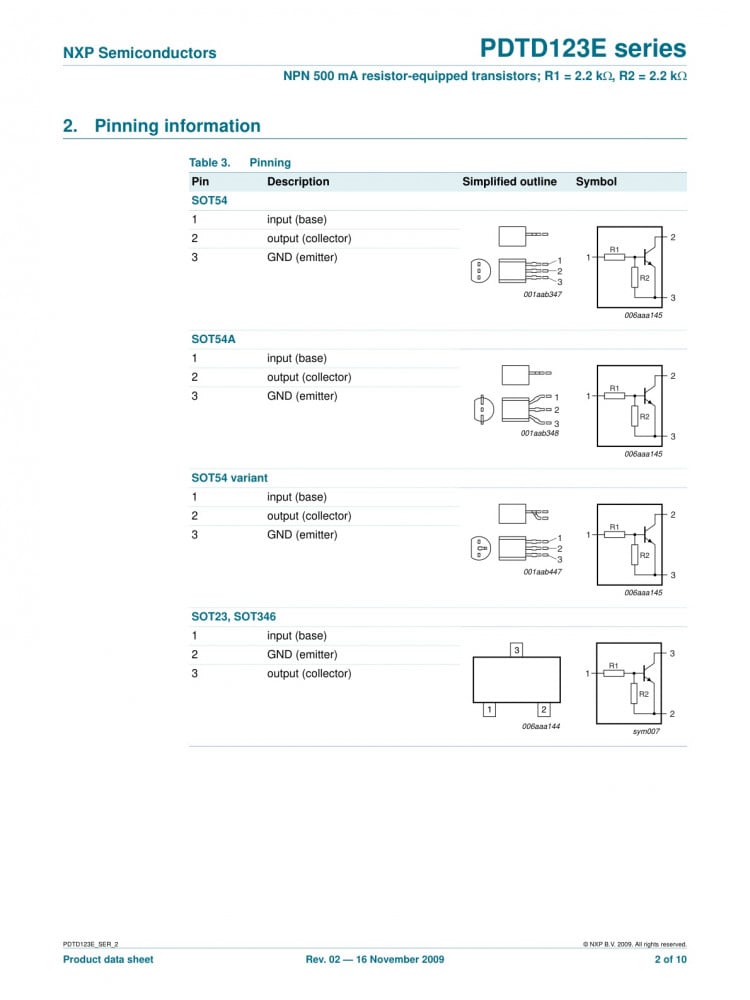 PDTD123ET datasheet page 3