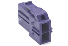 CP-6.5 Receptacle Housing, Glow-Wire Capable, 6.50mm Pitch, Dual Row, 2 Circuits, Blue