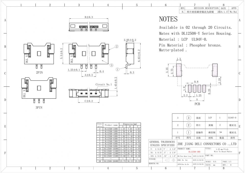 DL12508-4AWB technical document page 2