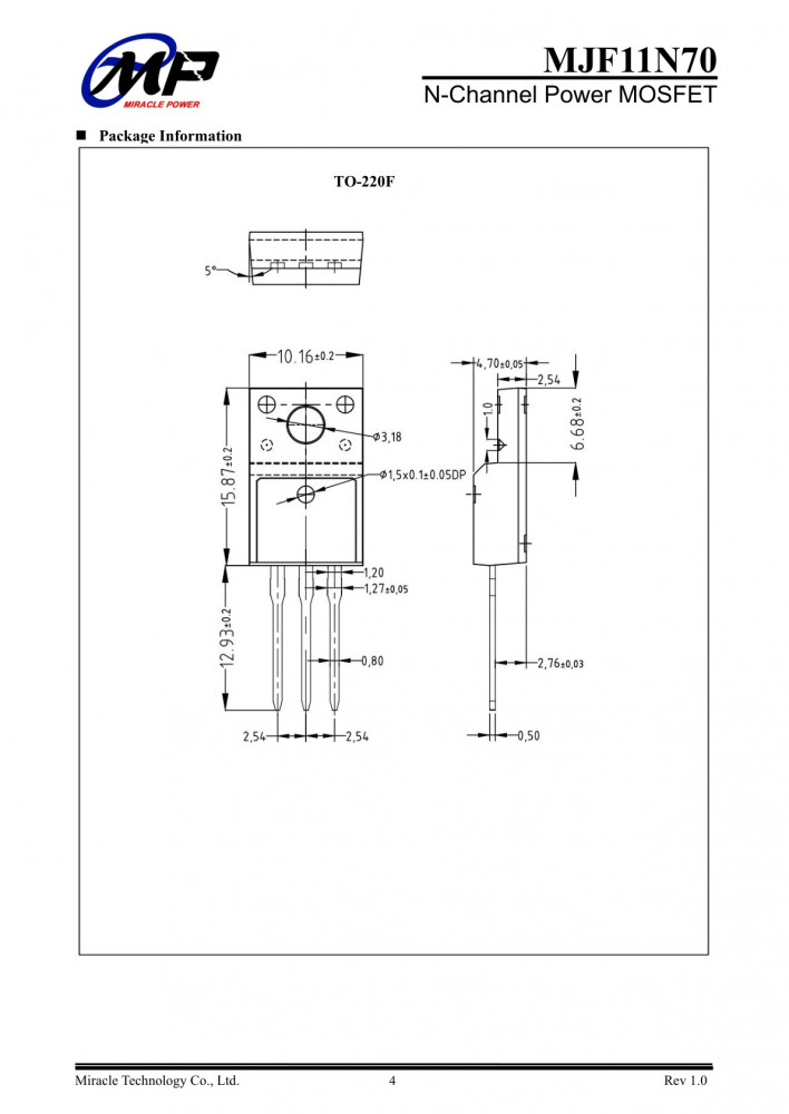 MJF11N70 datasheet page 4