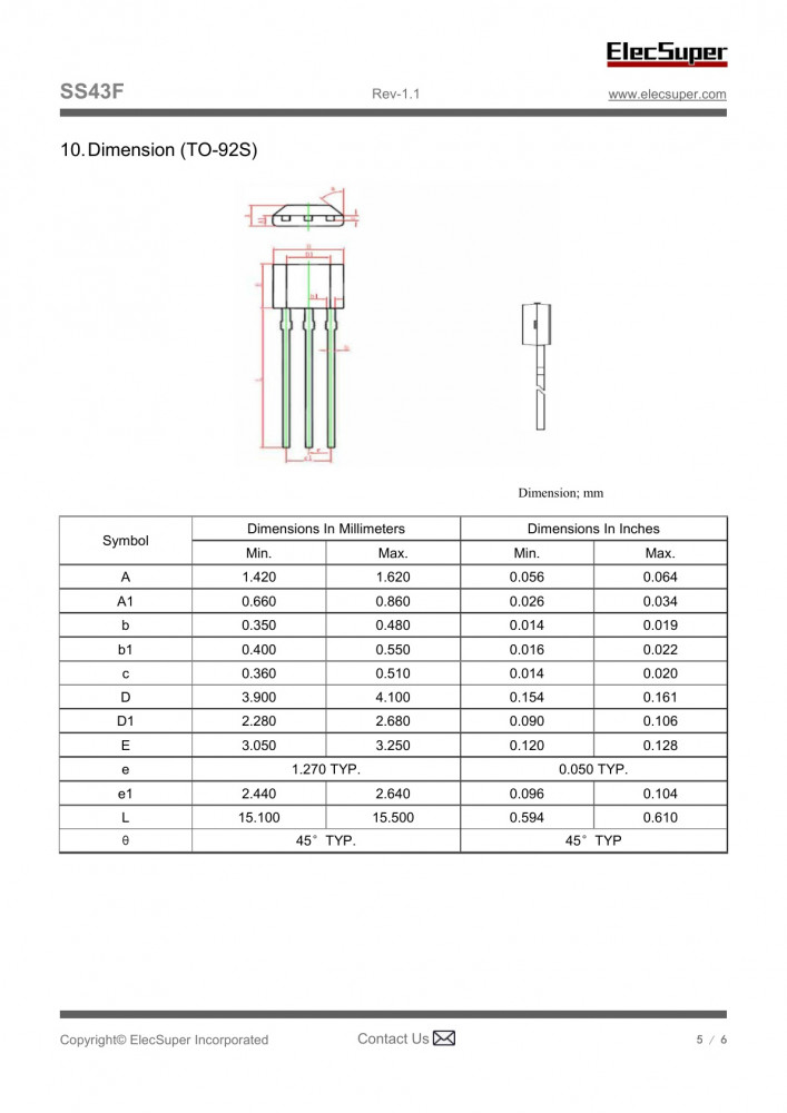 SS43F datasheet page 5