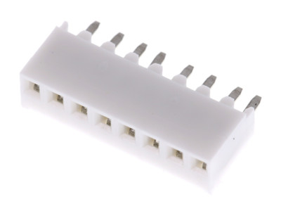 1.25mm Pitch, Micro-Lock Plus PCB Header, Single Row, Right-Angle, Through Hole, Tin-Bismuth Plating, Positive Lock, 2 Circuits, Natural (White)