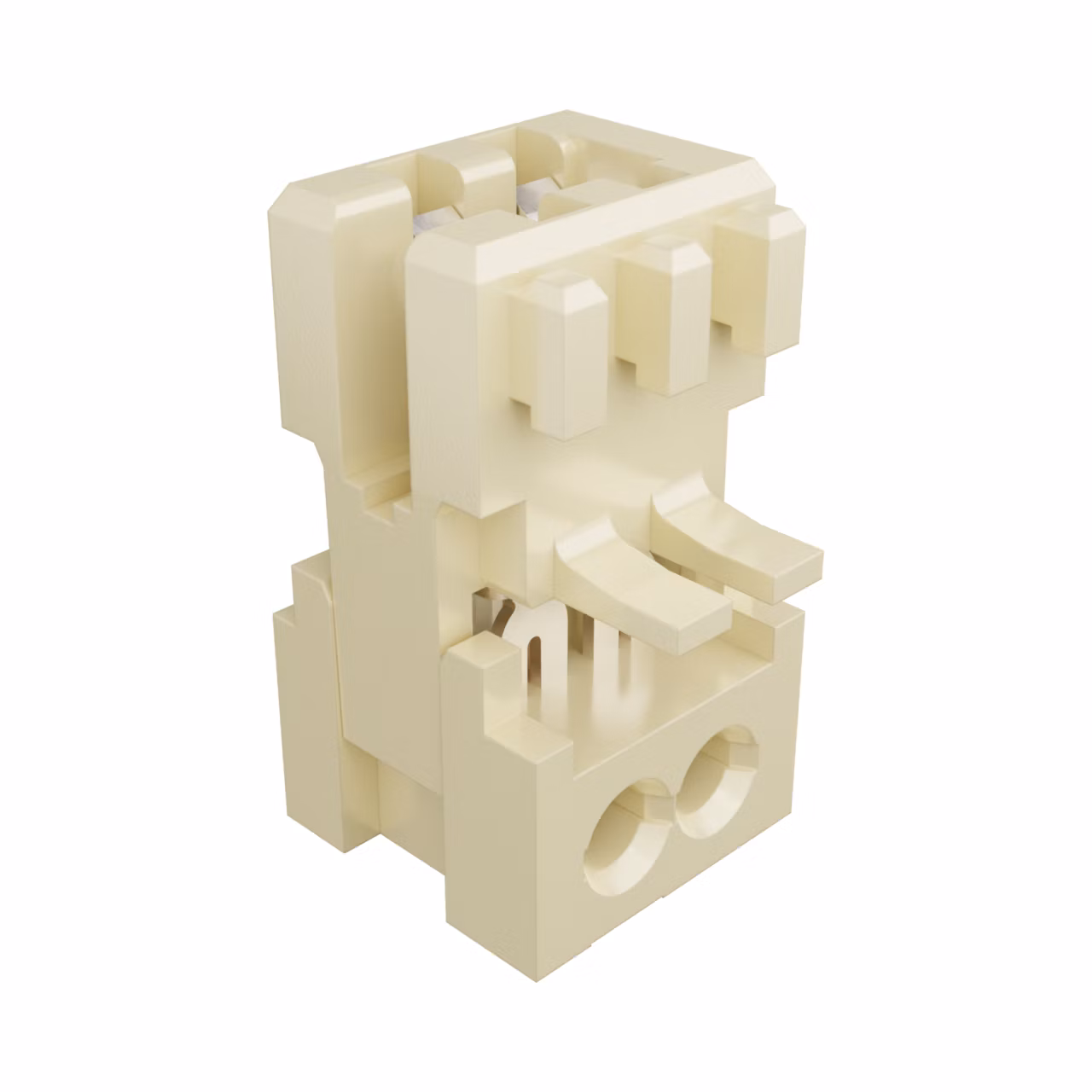 Appli-Mate RAST 2.5 Connector, 2.50mm Pitch, Female, 8 Circuits, Positions A and I Removed, Polarizing Rib Between 7/8, Locking Pips, Open Endwalls, Tin Plating
