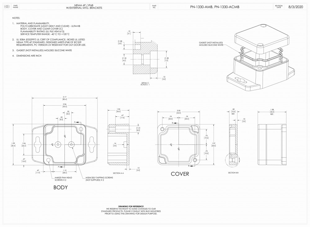 PN-1330-ACMB product drawing