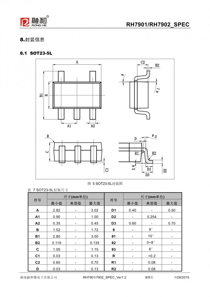 RH7901A datasheet page 8