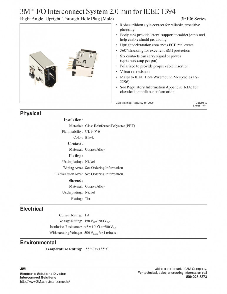 3M 3E106-2230KV technical sheet 1
