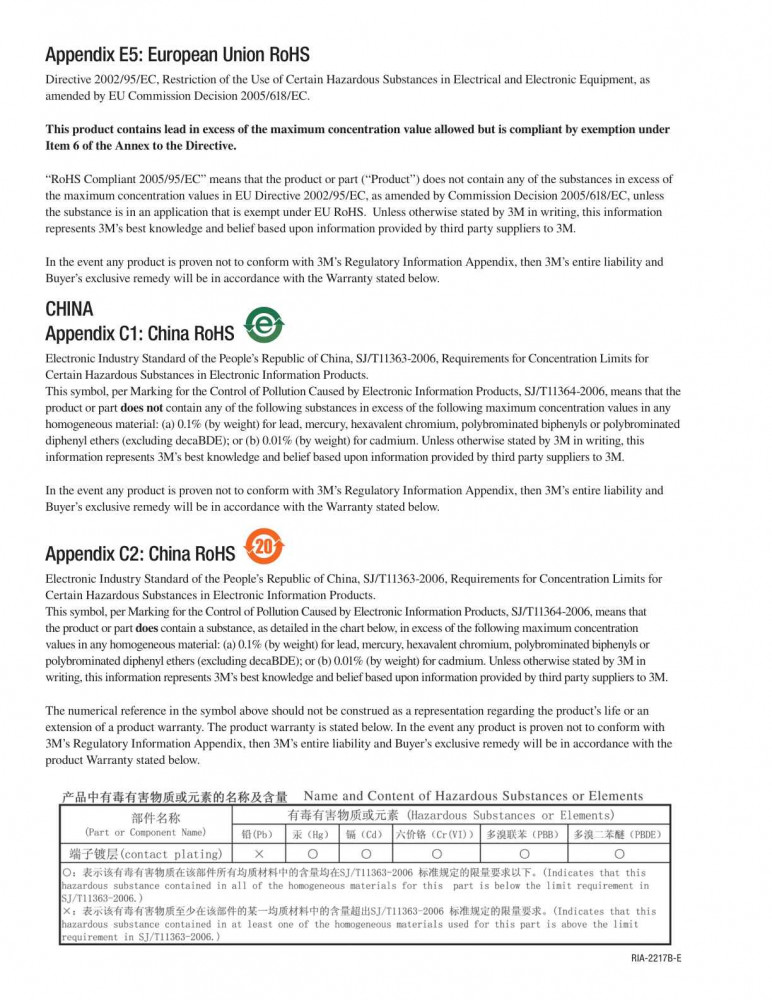 3M 3E106-2230KV technical sheet 6