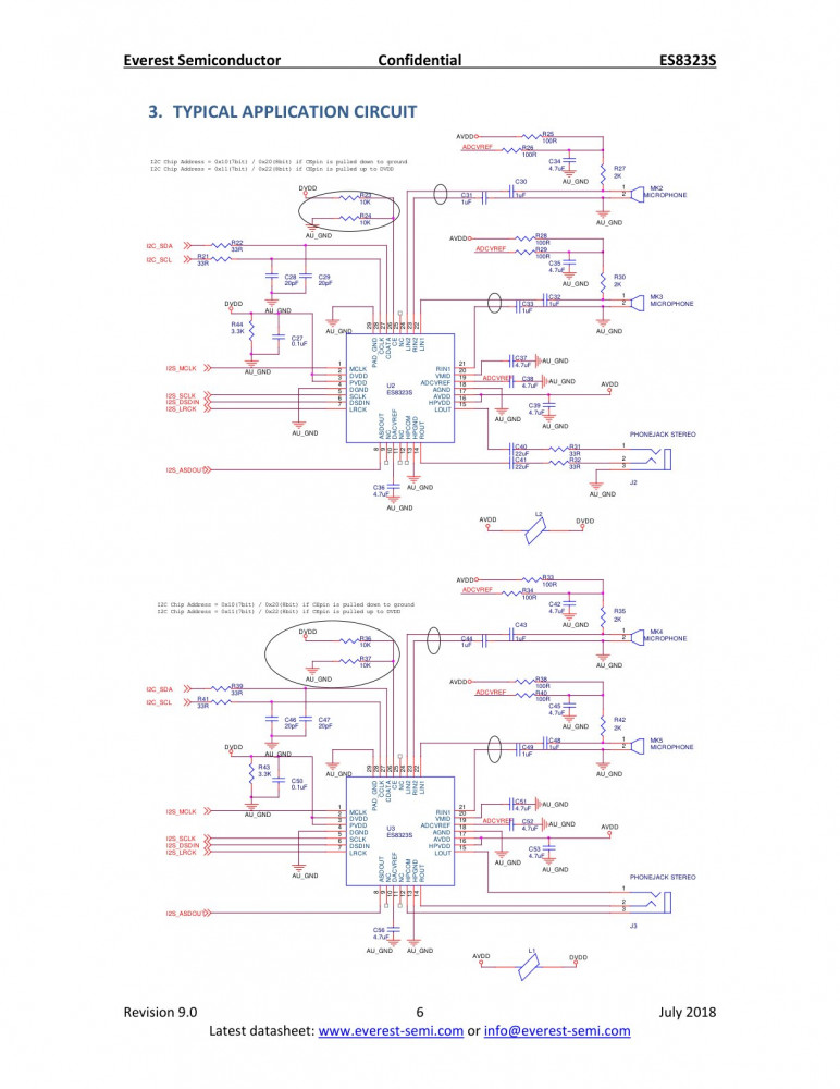 ES8323S datasheet page 6