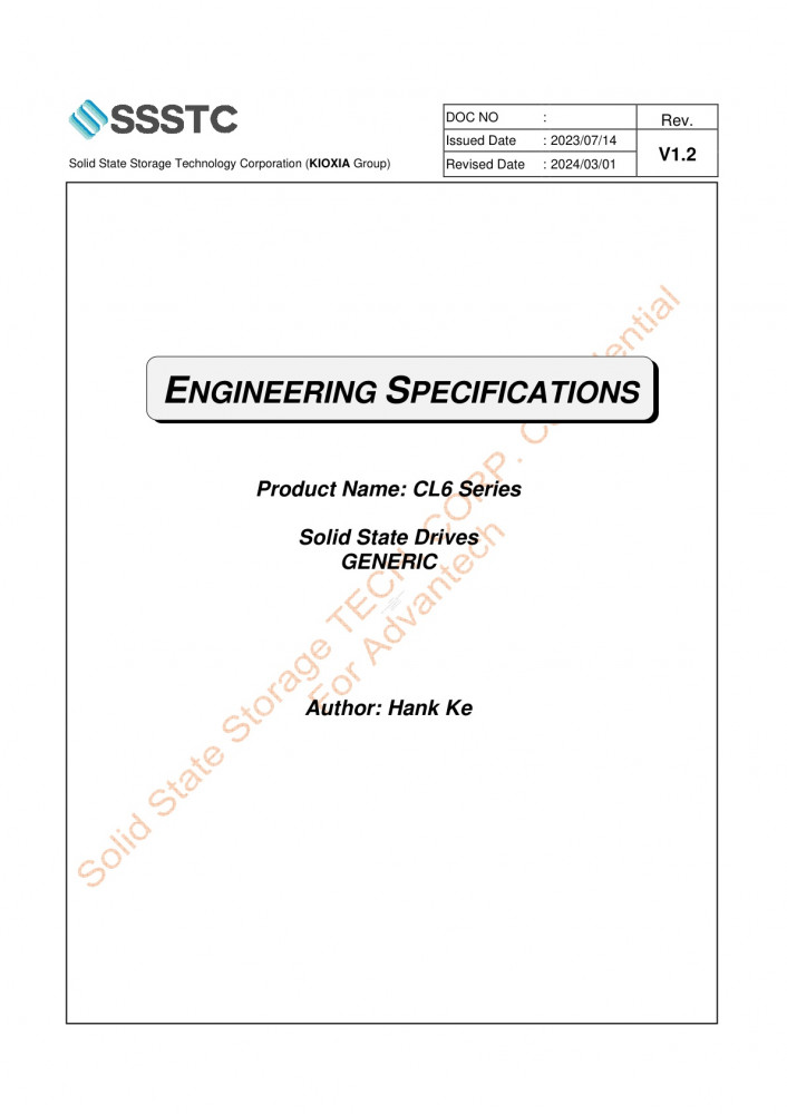 CL6 Series document page 1