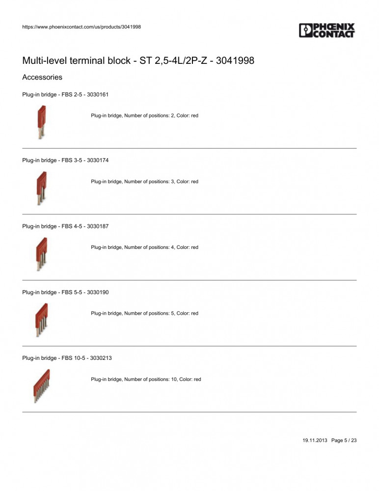 Phoenix Contact 3041998 technical document page 5