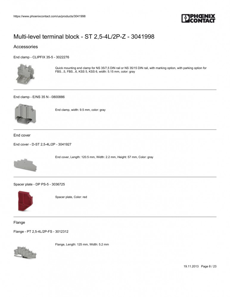 Phoenix Contact 3041998 technical document page 8
