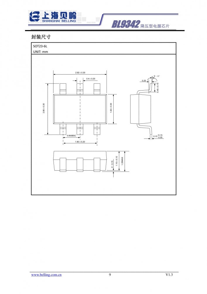 BL9342 datasheet page 9