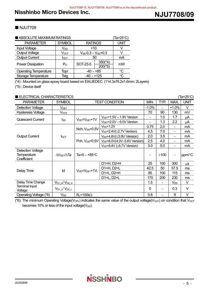 NJU7708 datasheet page 5