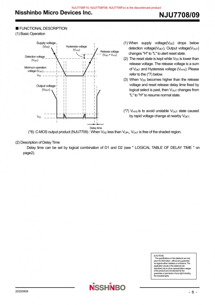 NJU7708 datasheet page 8