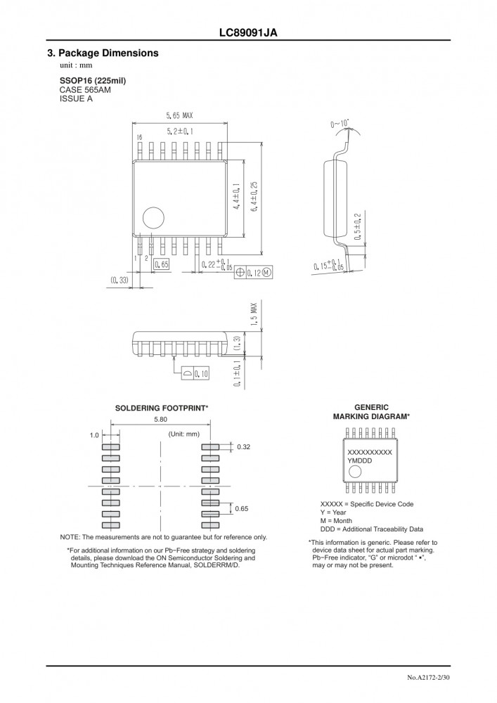LC89091JA datasheet page 2