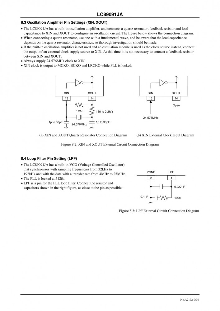 LC89091JA datasheet page 9