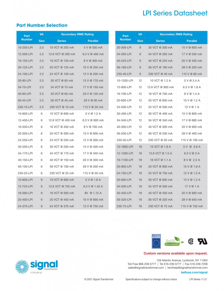 LPI series datasheet page 2