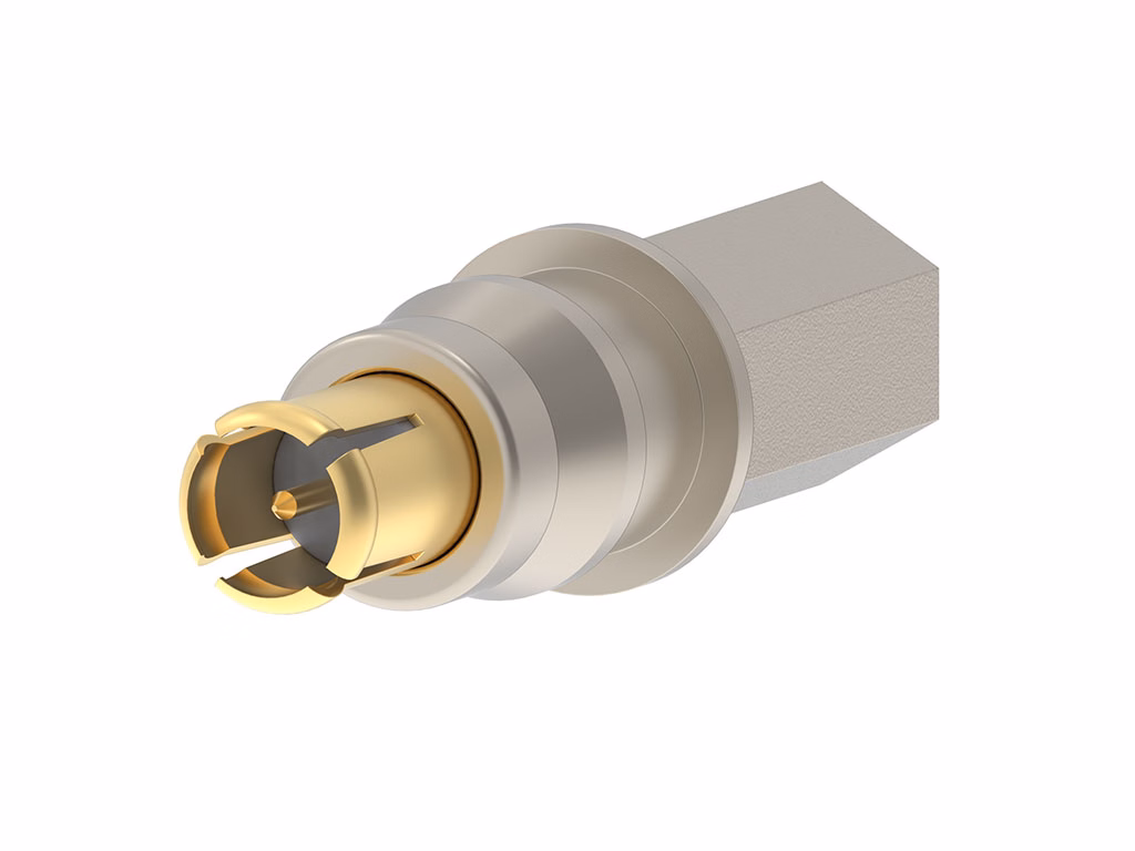 MCX Plug, Straight, Crimp, Belden 1855A Cable, Brass Body, Nickel (Ni) Plated, Bag, 75 Ohms for sale