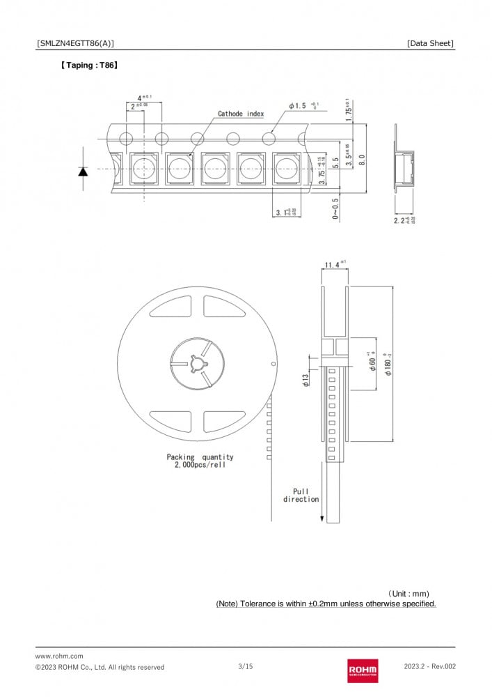 SMLZN4EGTT86A technical document page 3