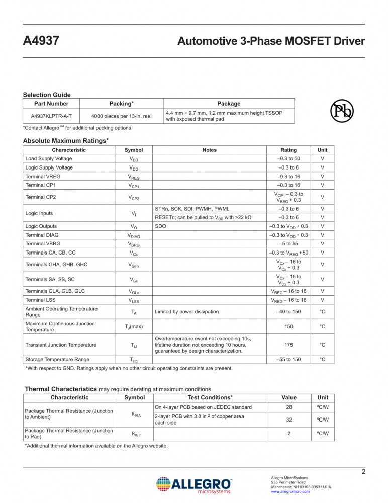 A4937 datasheet page 2