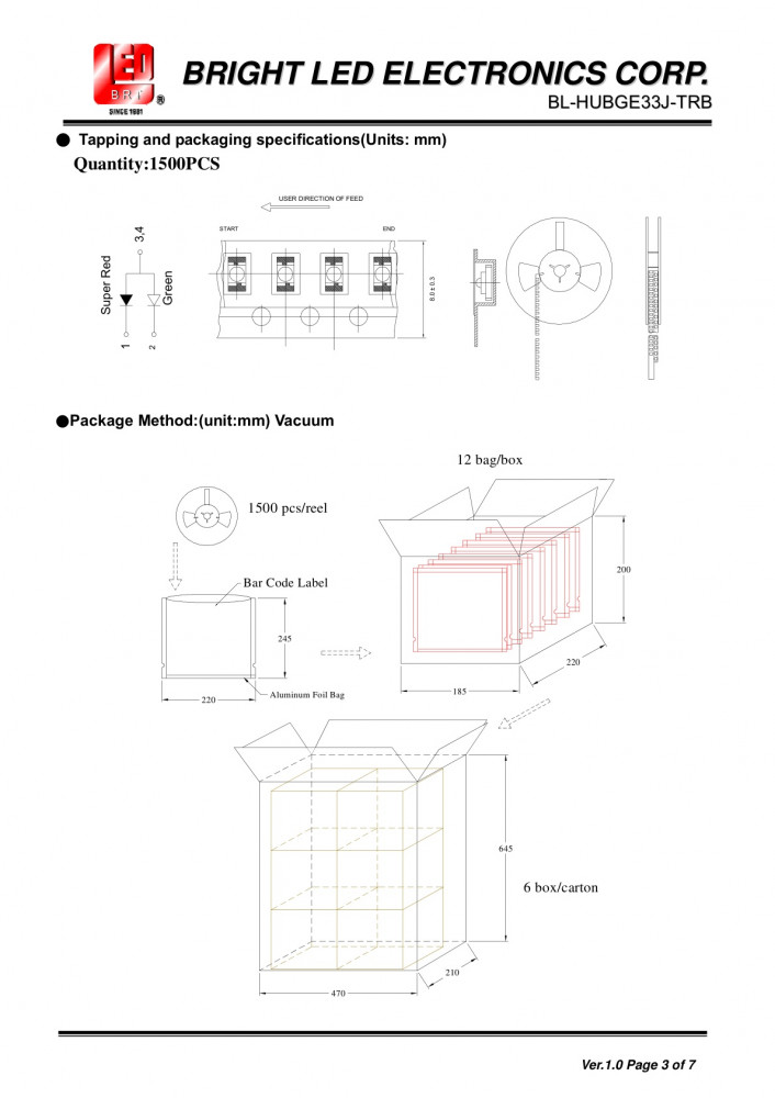 BL-HUBGE33J-TRB datasheet page 3