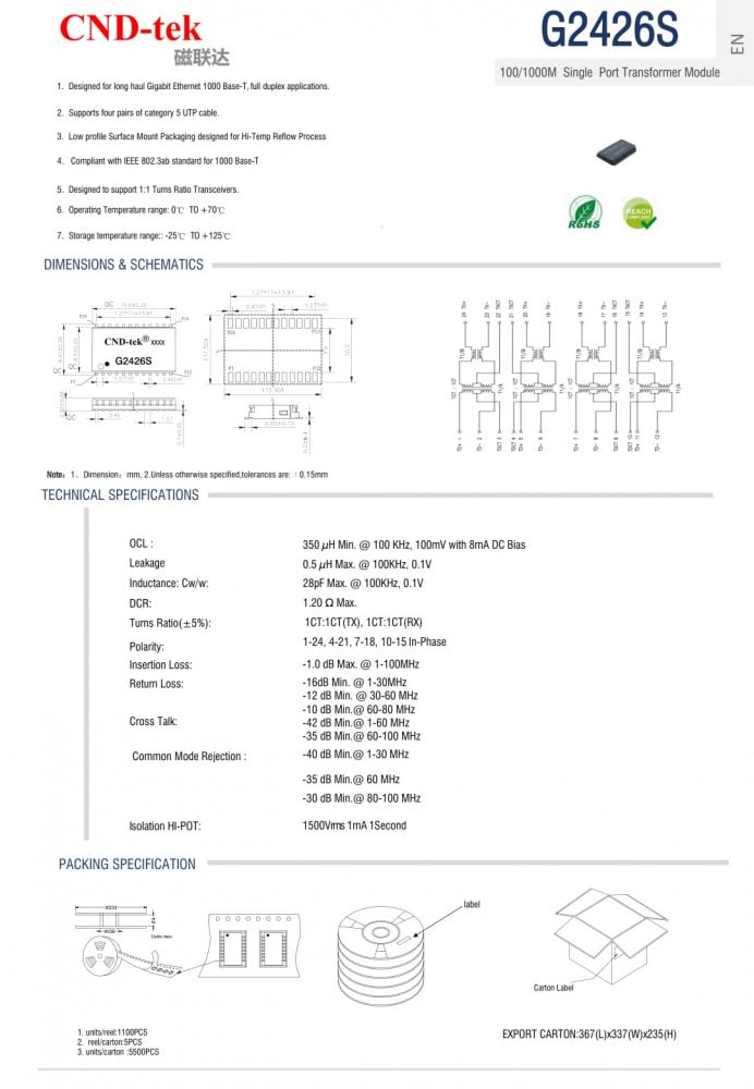 CND-tek G2426S datasheet preview
