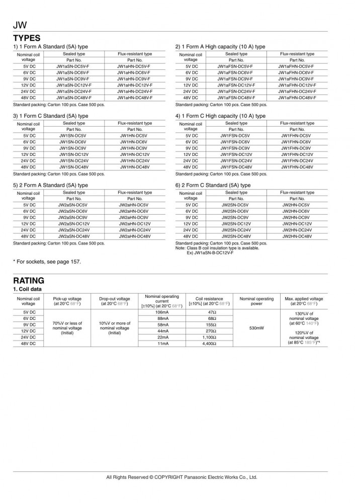 JW relay and socket documentation, page 2