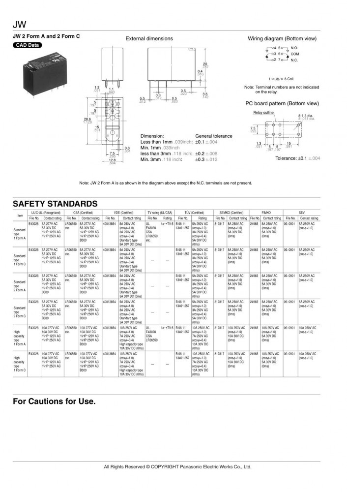 JW relay and socket documentation, page 6