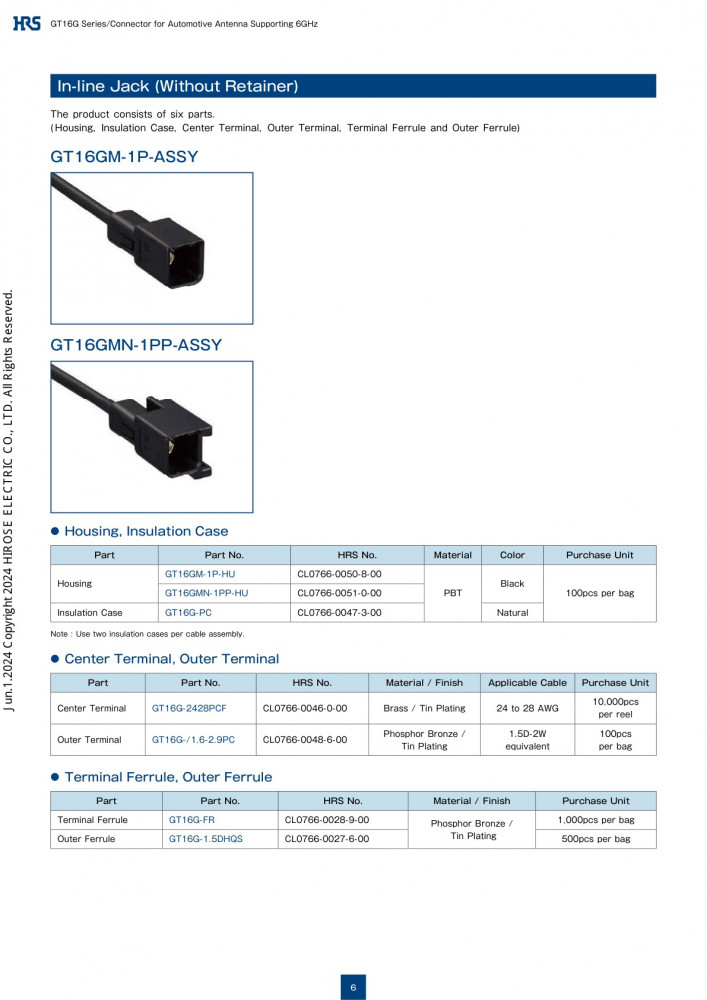 HRS GT16G-1S-HU technical document page 6