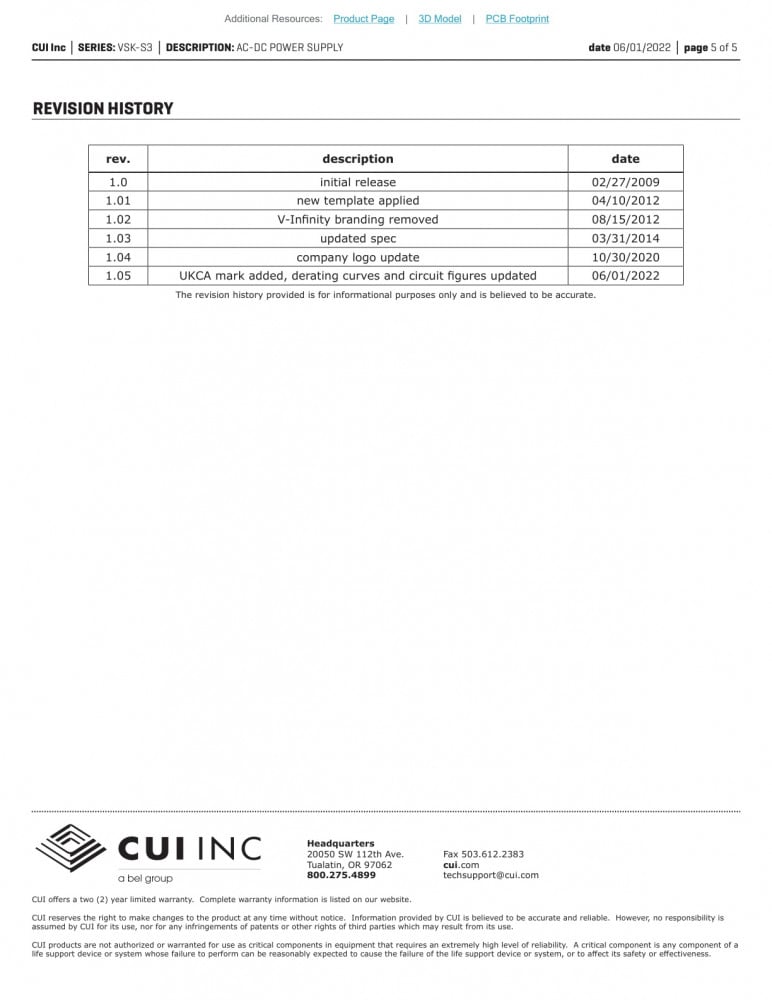 CUI VSK-S3-24U datasheet page 5