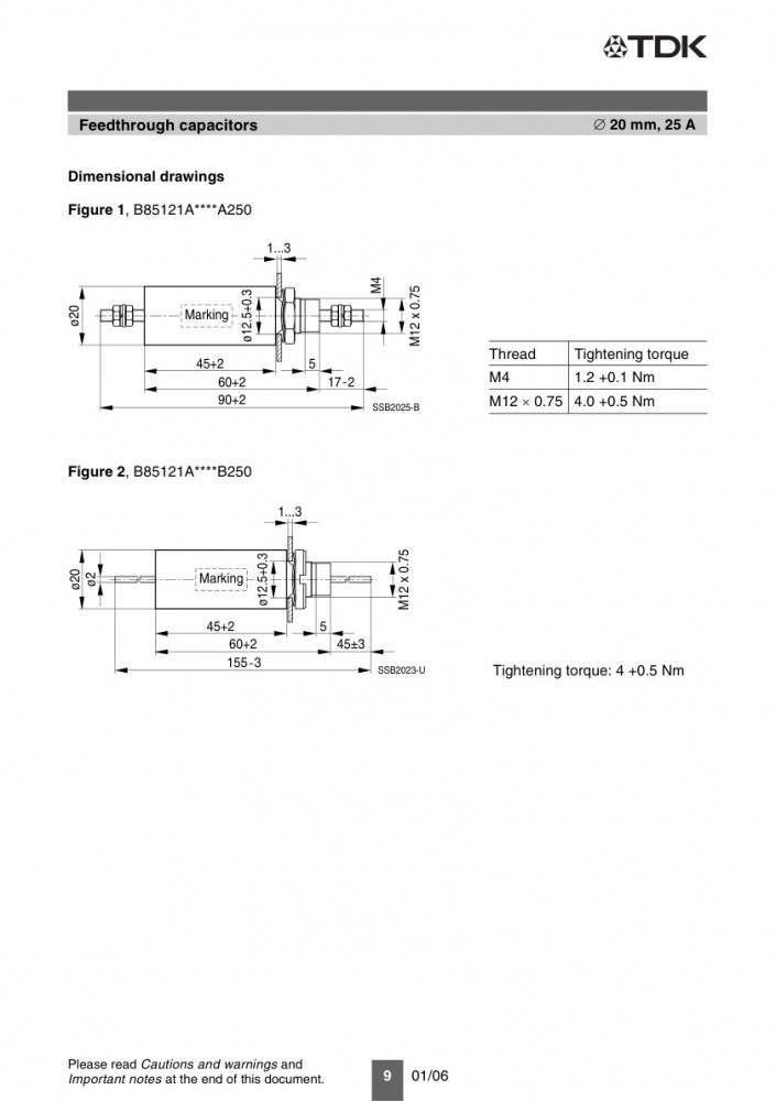 B85121 series datasheet page 10