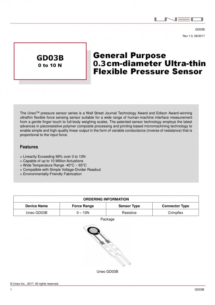 GD03B technical document page 1