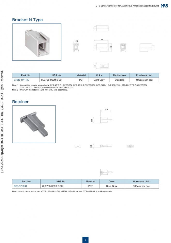 HRS GT5 Series document page 9