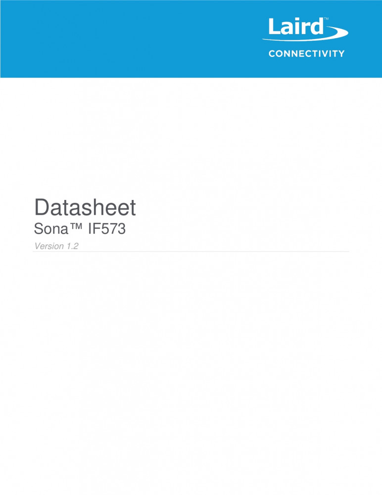 Sona IF573 datasheet page 1