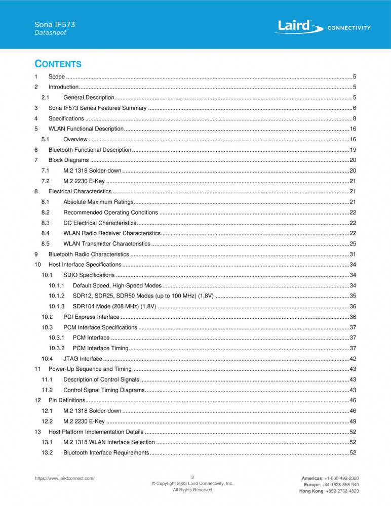 Sona IF573 datasheet page 3